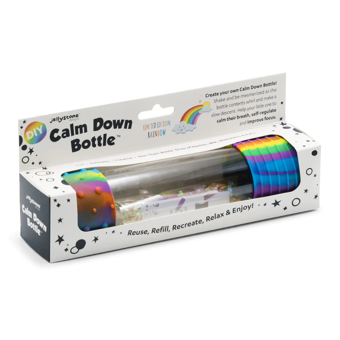 Jellystone DIY Calm Down Sensory Bottle - Rainbow – The Thrifty Mumma